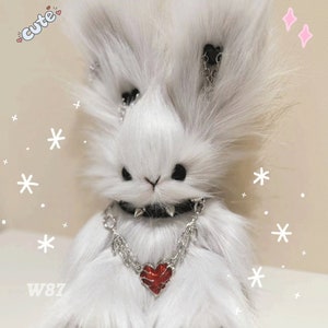 Punk Rabbit Plush Toys Handmade,art Dolls, Cute Home Decor, Birthday ...