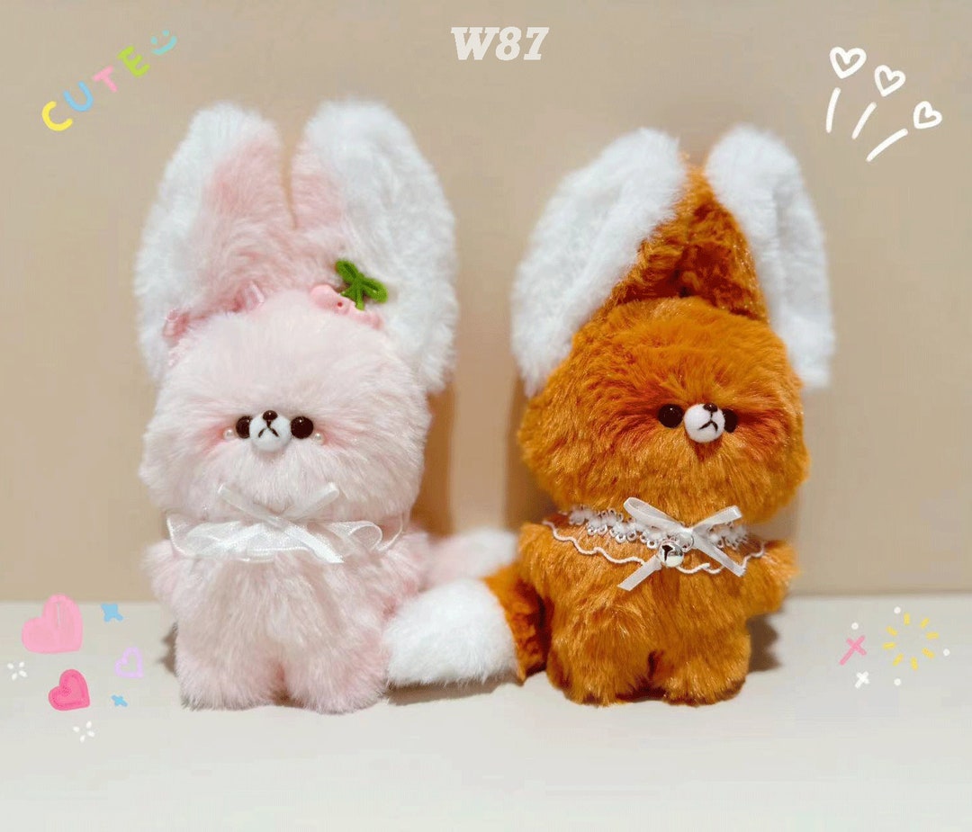 Handmade Plush Toy, Plush Long-eared Foxes Toy, Stuffed Plush Pendant ...