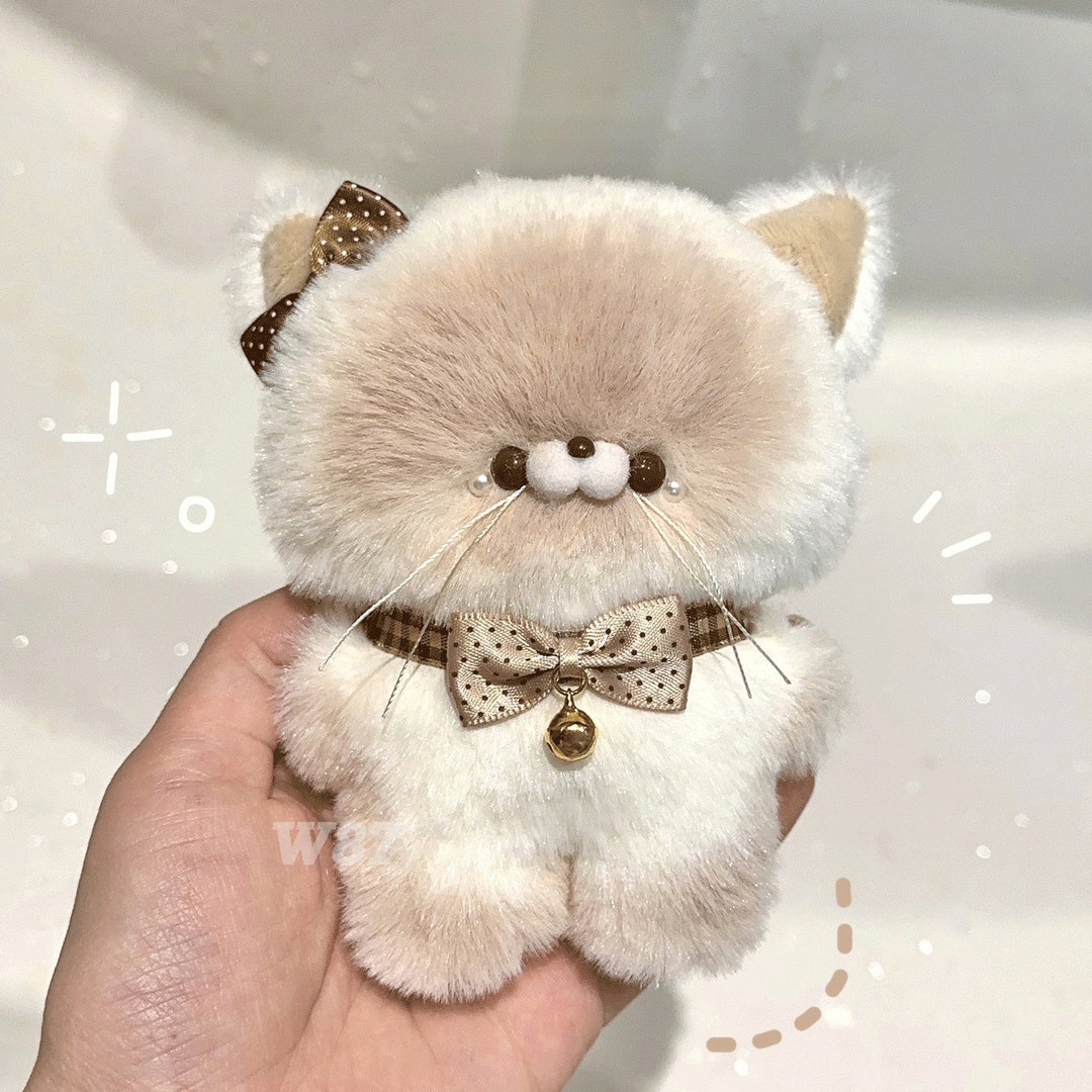 2 Colors Handmade Plush Cat,kawaii Siamese Cat Plush Toys, Plush Key ...