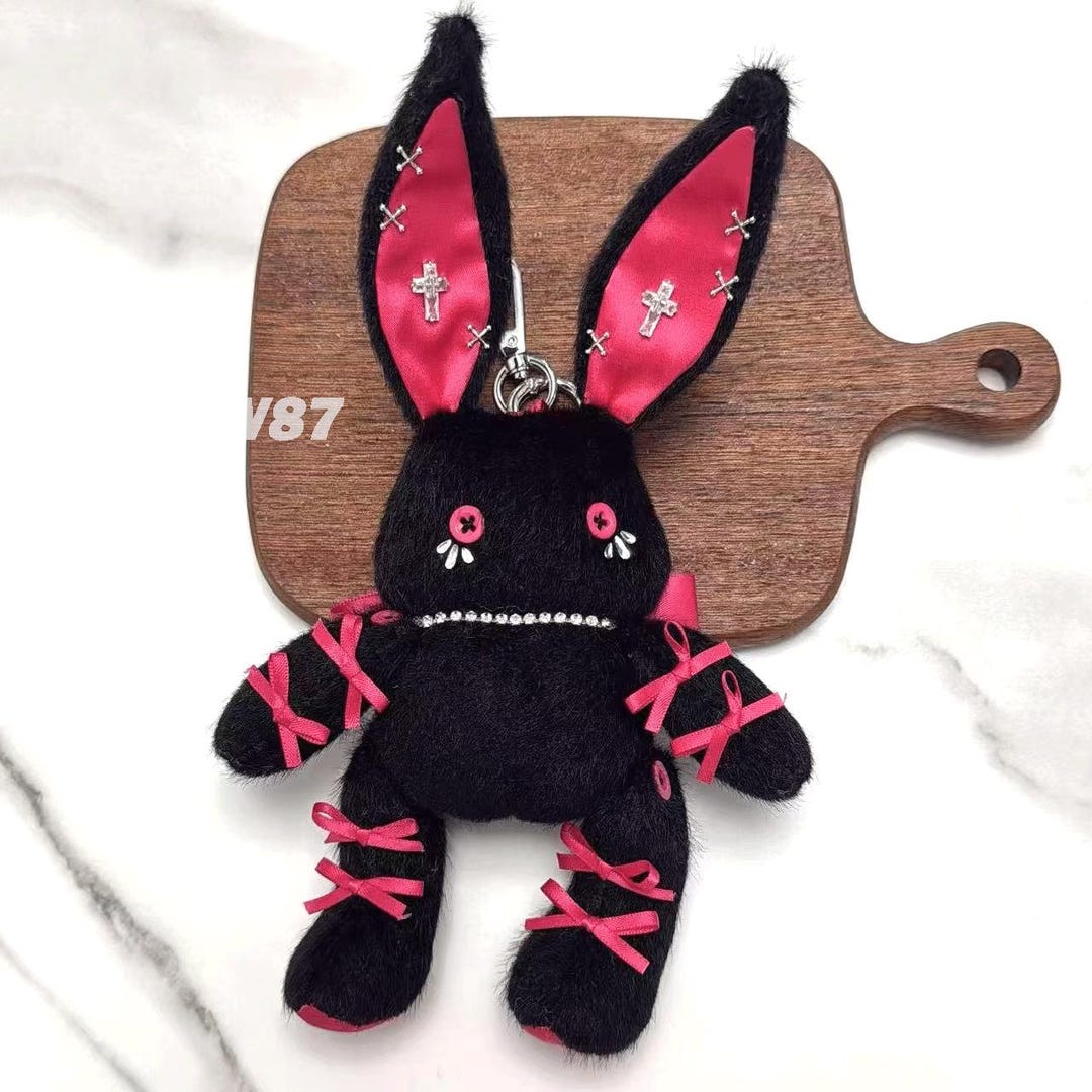 20cm Personalized Bunny, Stuffed Black Rabbit, Plush Rabbit Toy, Gift ...
