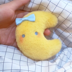 Handmade Cute Moon Star Plush Doll, Kawaii Plush Couple's Pendant ...