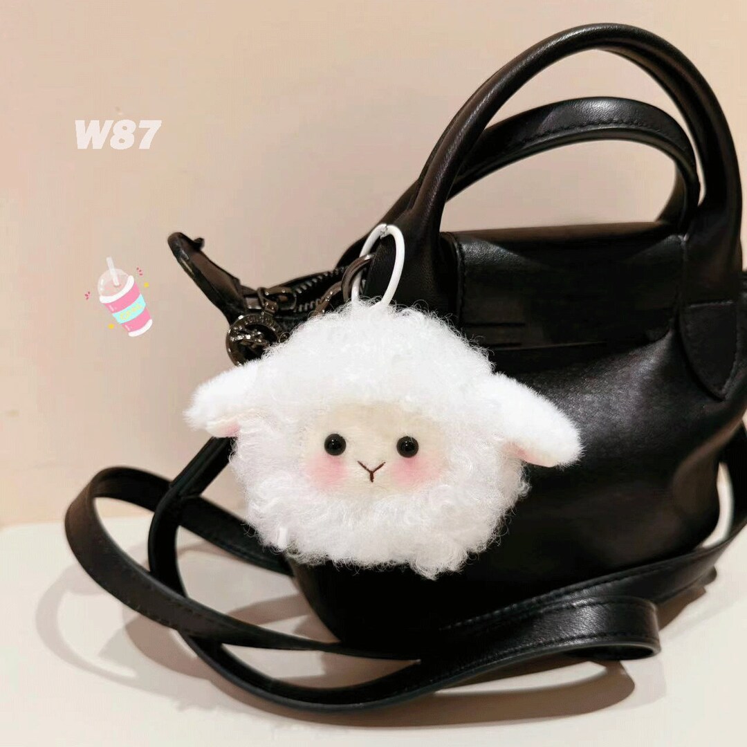 Cute Lamb Keychain, Plush Goat Keychain, Handmade Plush Toy, Gift for ...