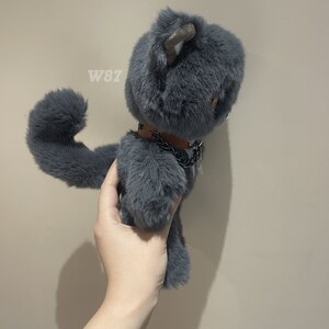 Handmade Cute Grey Cat Plush Doll Kawaii Kitty Plush Toys - Etsy