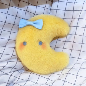 Handmade Cute Moon Star Plush Doll, Kawaii Plush Couple's Pendant ...