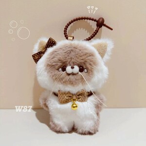 Cute Handmade Plush Cat,kawaii Siamese Cat Plush Toys, Plush Key Chains ...