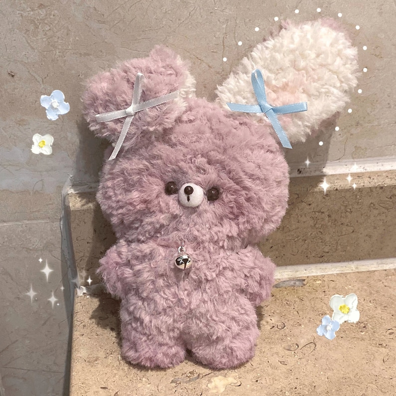 Handmade Bunny Plush Toy Cute Rabbit Plushies 4 Colors - Etsy