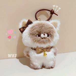 Cute Handmade Plush Cat,kawaii Siamese Cat Plush Toys, Plush Key Chains ...