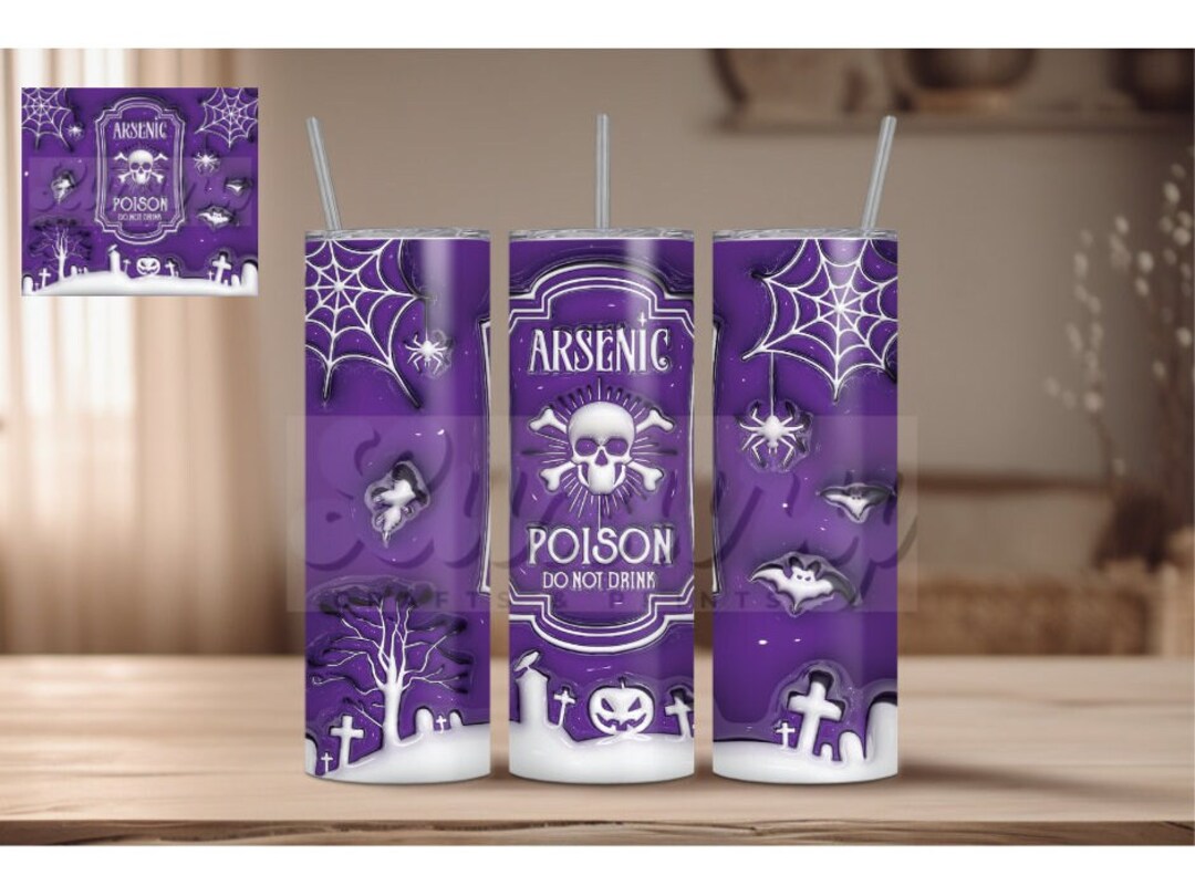 20oz Arsenic Poison 3D Puff STRAIGHT Vinyl Tumbler Wrap - Etsy