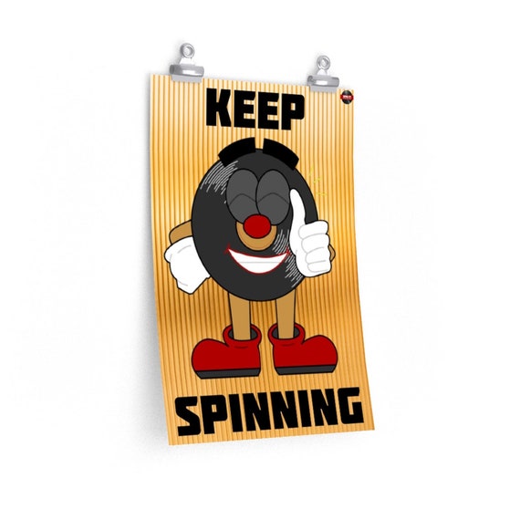 Thumbs-up Spinny Keep Spinning Poster - Etsy