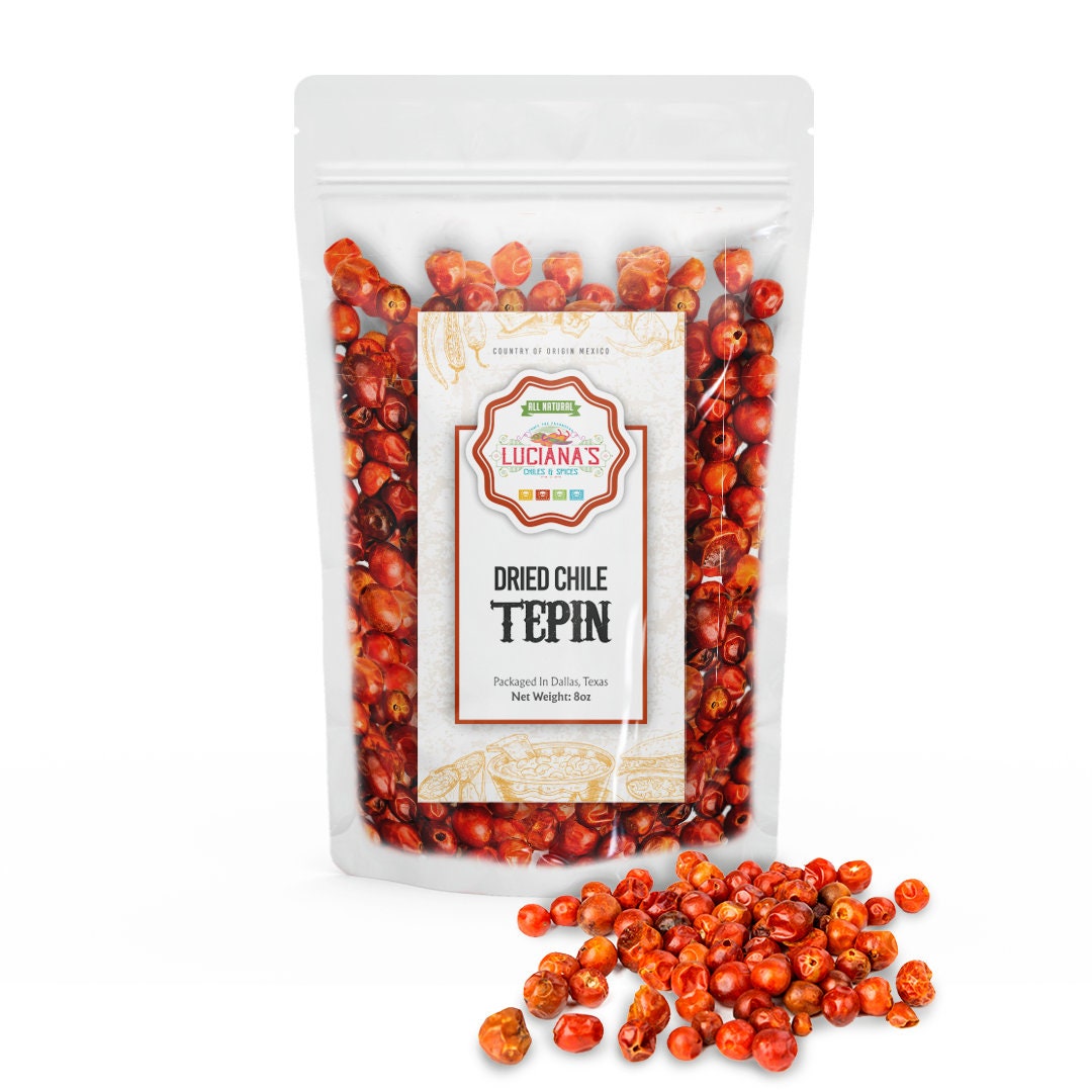 Chiltepin Peppers chile Tepin 8oz Bag Great for Seafood, Sauces, Stews ...