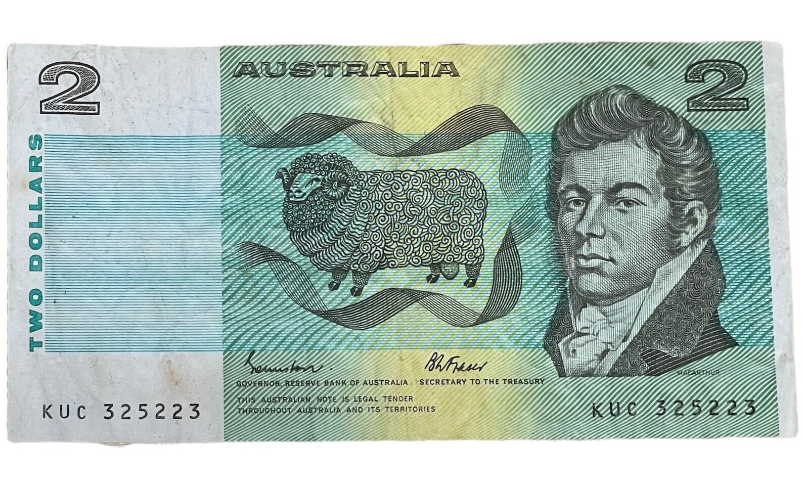 1980s Australian Two Dollar Note Prefix KUC Johnston and - Etsy Australia