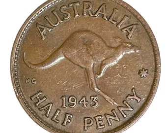 1943 Half Penny - Etsy