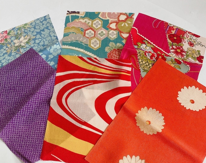 Rare 1940s-1960s Kids Kimono Fabric Bundle - 6 Authentic Vintage ...