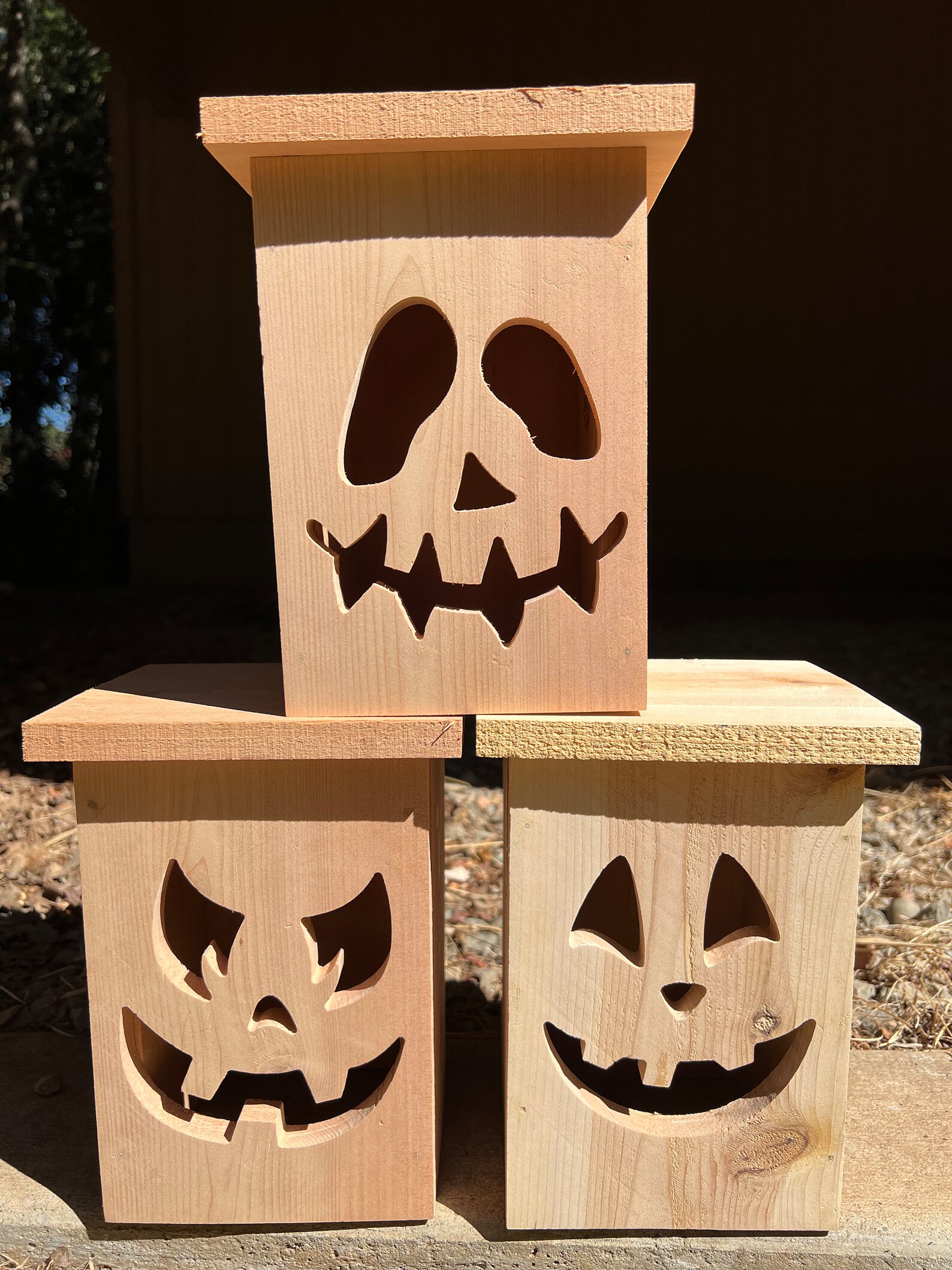 Wooden Jack-o-lantern - Etsy