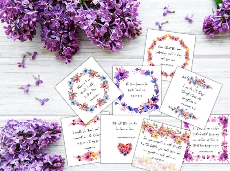 Scriptures Cards Printable Digital Download Bible Verses for - Etsy