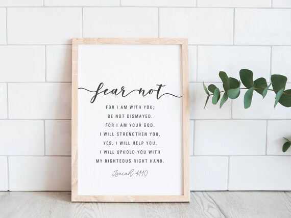 Isaiah 41:10 Bible Verse Scripture Wall Art Digital Download - Etsy