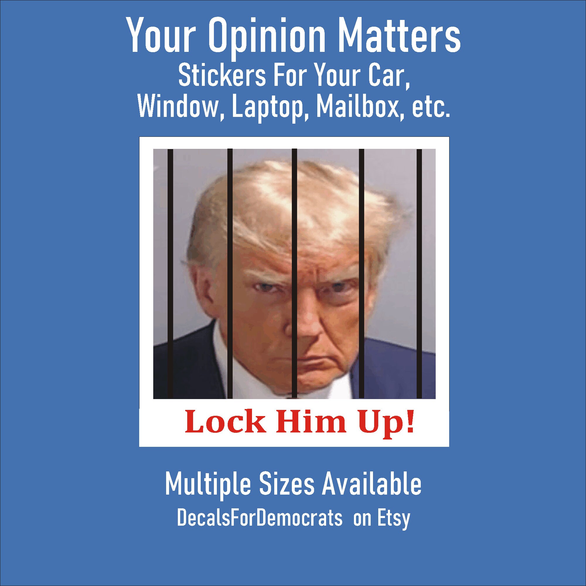 Donald Trump Lock Him up Sticker for Windows Bumpers - Etsy