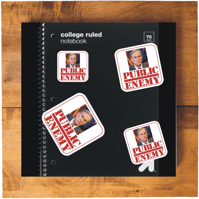 Greg Abbott Public Enemy Sticker for Windows Bumpers - Etsy