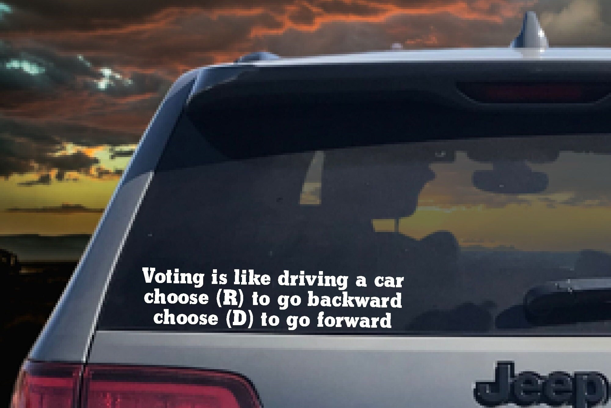 Voting is Like Driving a Car Choose (R) to Go Backward Choose (D) to Go ...