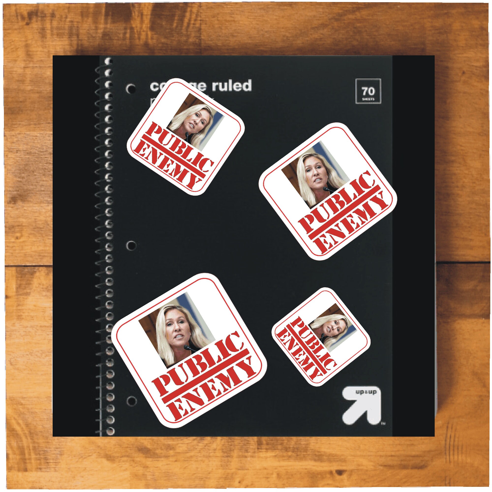 Marjorie Taylor Greene Public Enemy Sticker for Windows, Bumpers ...