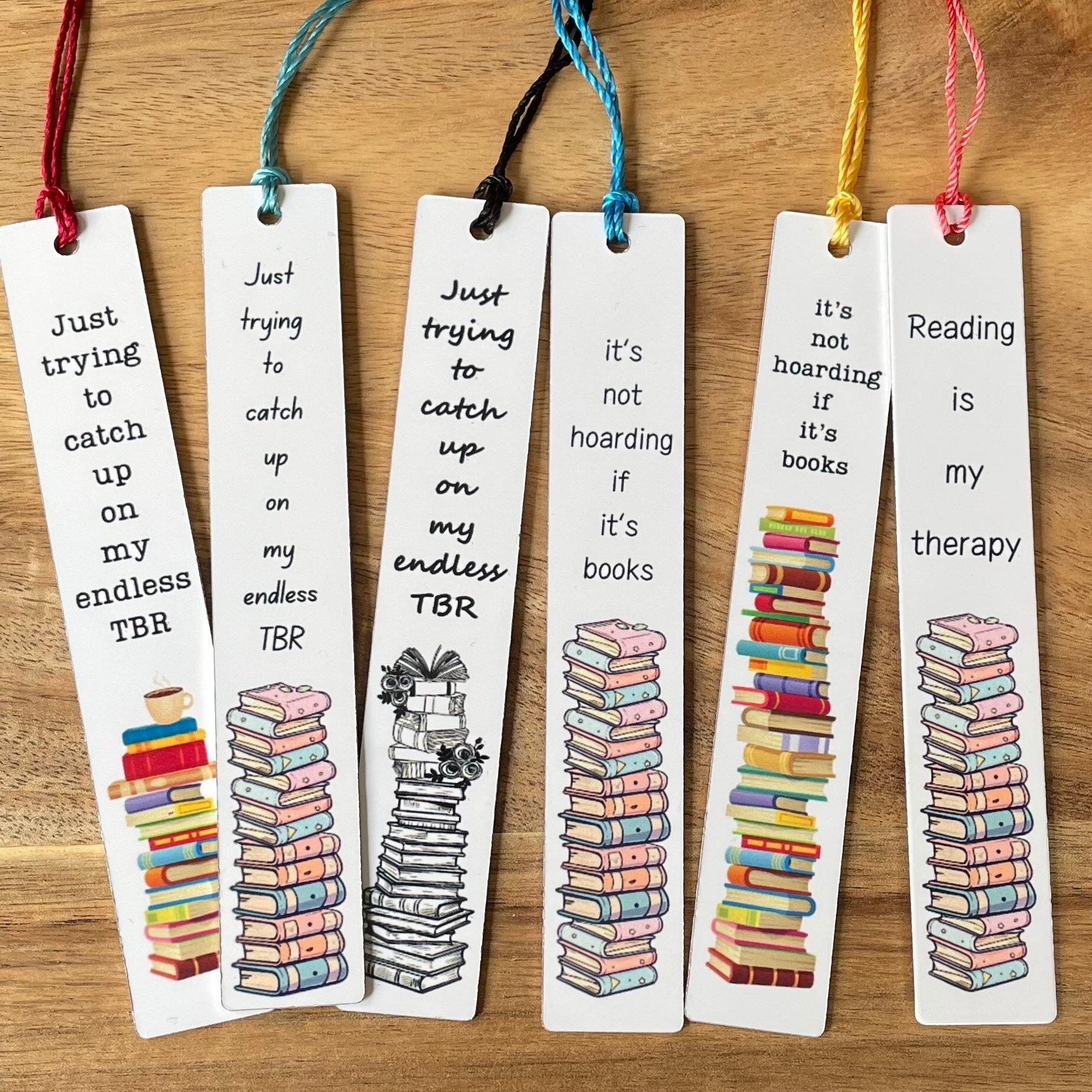 Metal Sublimated Bookmarks With Tassels, Its Not Hoarding If Its Books ...