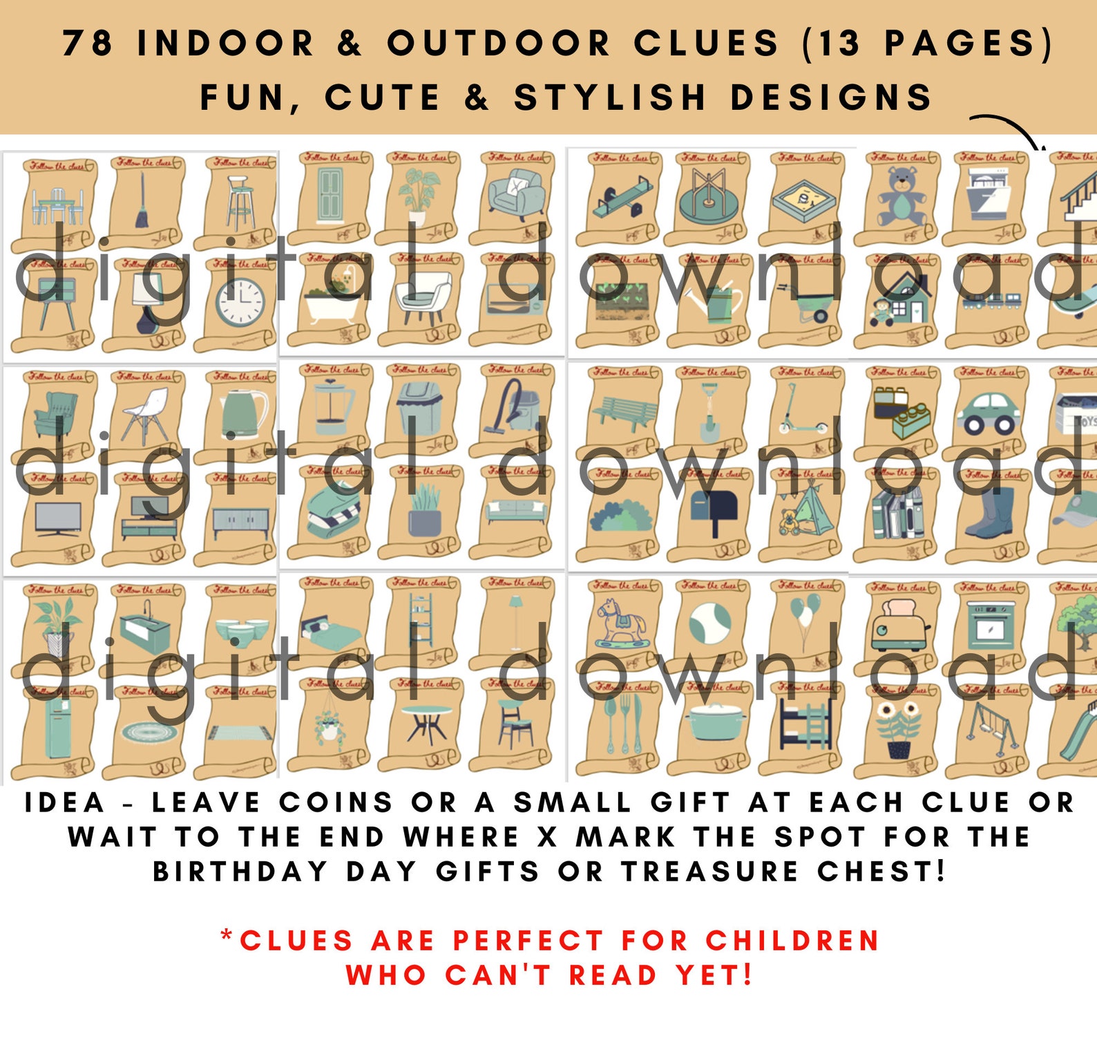 School of Magic Treasure Hunt Map and Clues, Digital Download, Magical ...