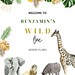 Safari Theme Welcome Sign | Jungle Animals | Wild One | Young Wild ...