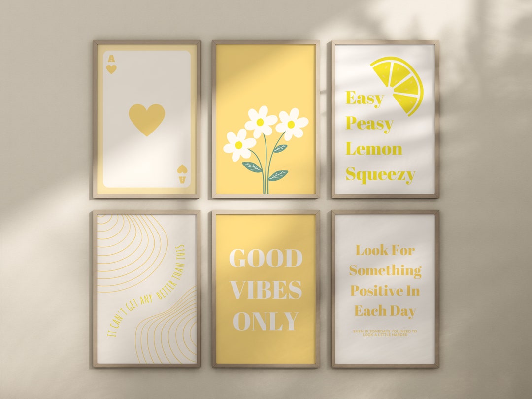 Yellow Gallery Wall Art Prints: Boho Home Decor (digital Download) - Etsy