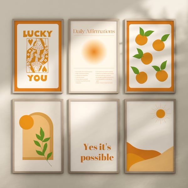 Orange Wall Art - Etsy
