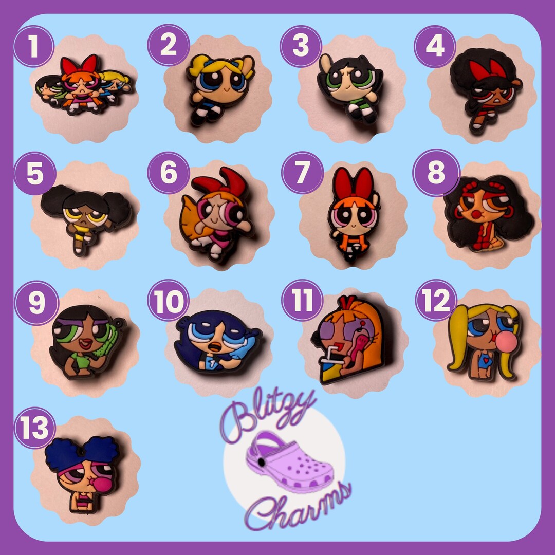 Powerpuff Girls Croc Charms - Etsy UK