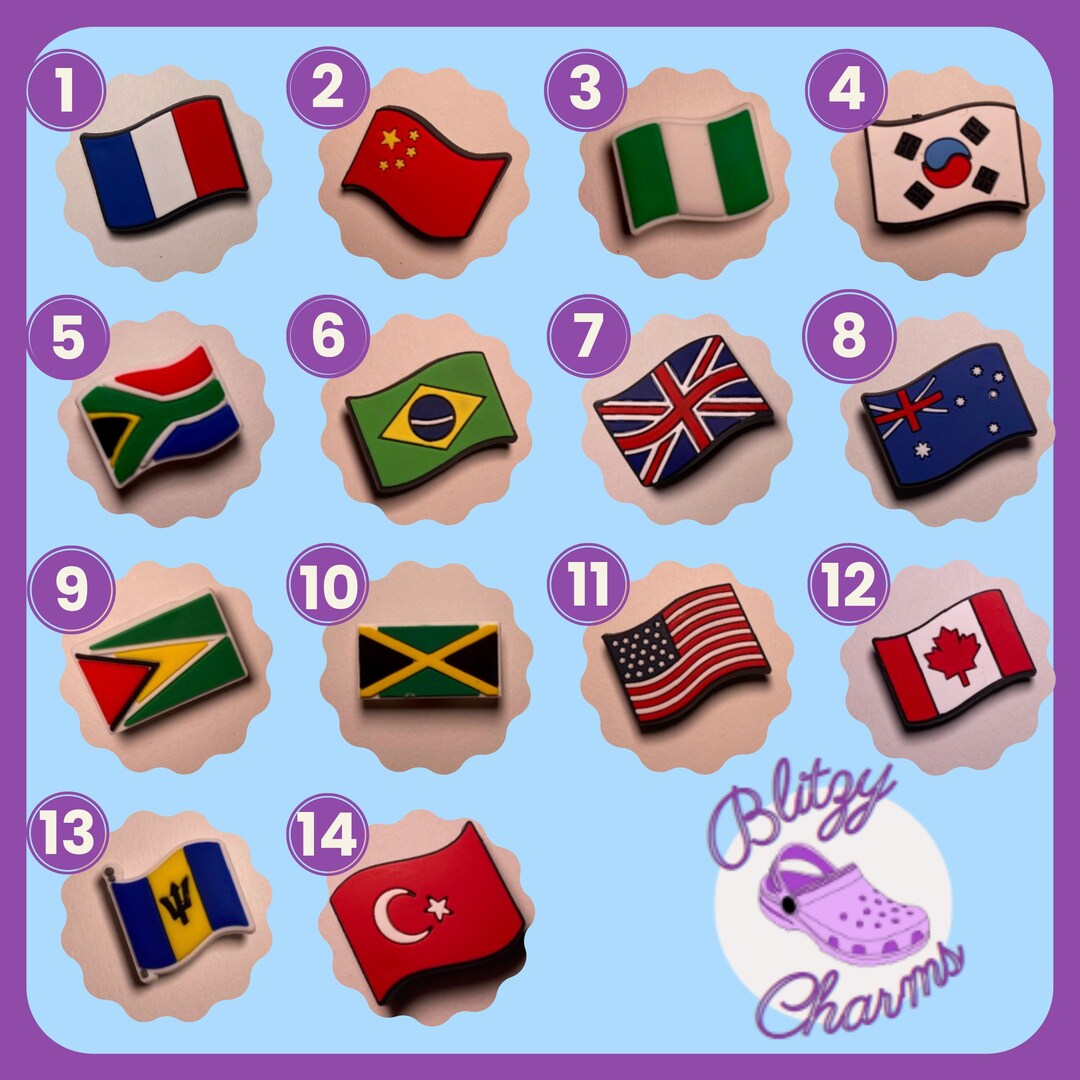 Flag Croc Charms - Etsy