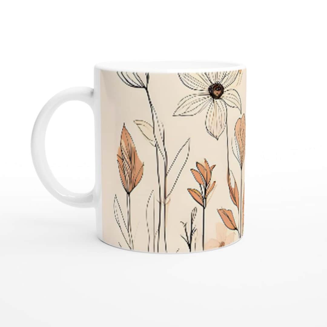 Flower Pressed Mug Design - Etsy