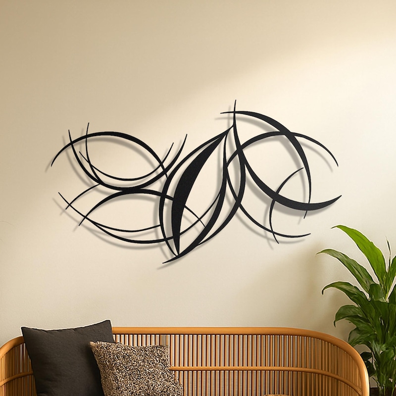 Metal Wall Art Curved - Etsy