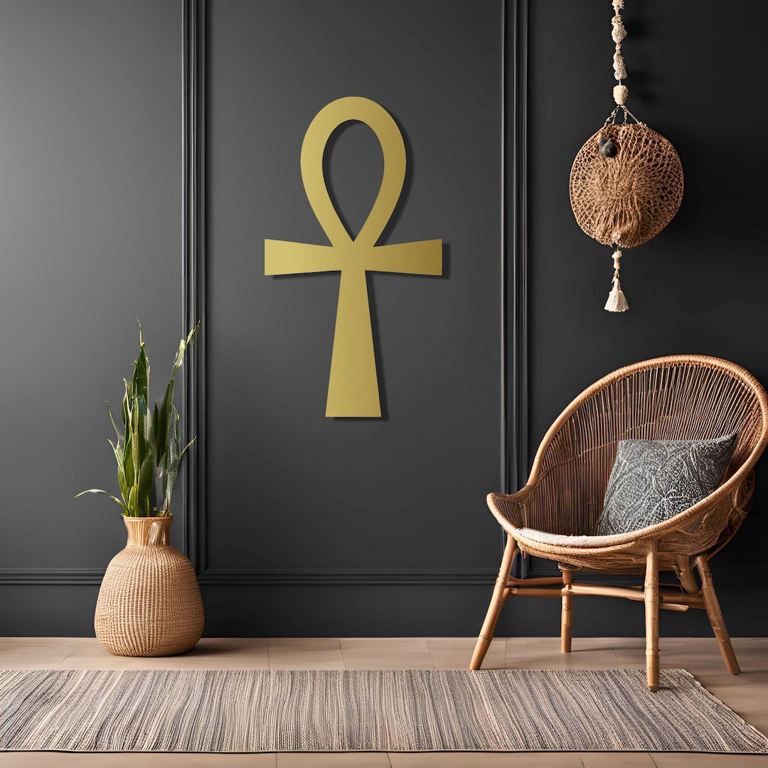 Ankh Metal Wall Art, Egyptian Symbol of Life, Yoga Studio Decor, Key of ...