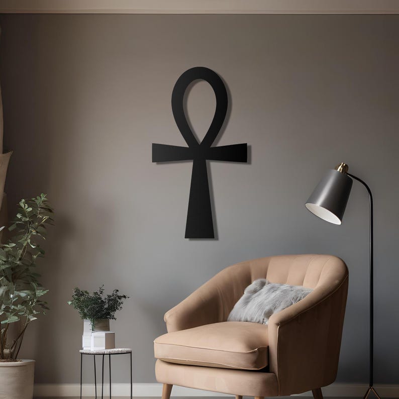 Ankh Metal Wall Art – Egyptian Symbol of Life, Authentic Design for ...