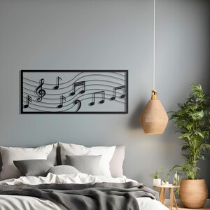 Metal Music Notes Wall Art - Musical Note Sculpture for Home Decor ...