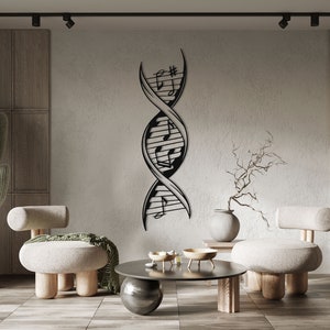 DNA MUSICAL Metal Wall Art Home Decor Gift for Her - Etsy Australia