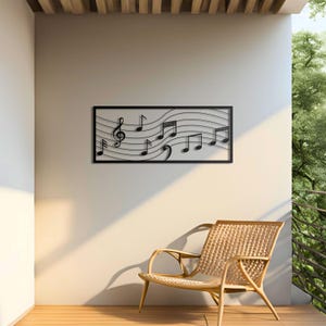 Metal Music Notes Wall Art - Musical Note Sculpture for Home Decor ...