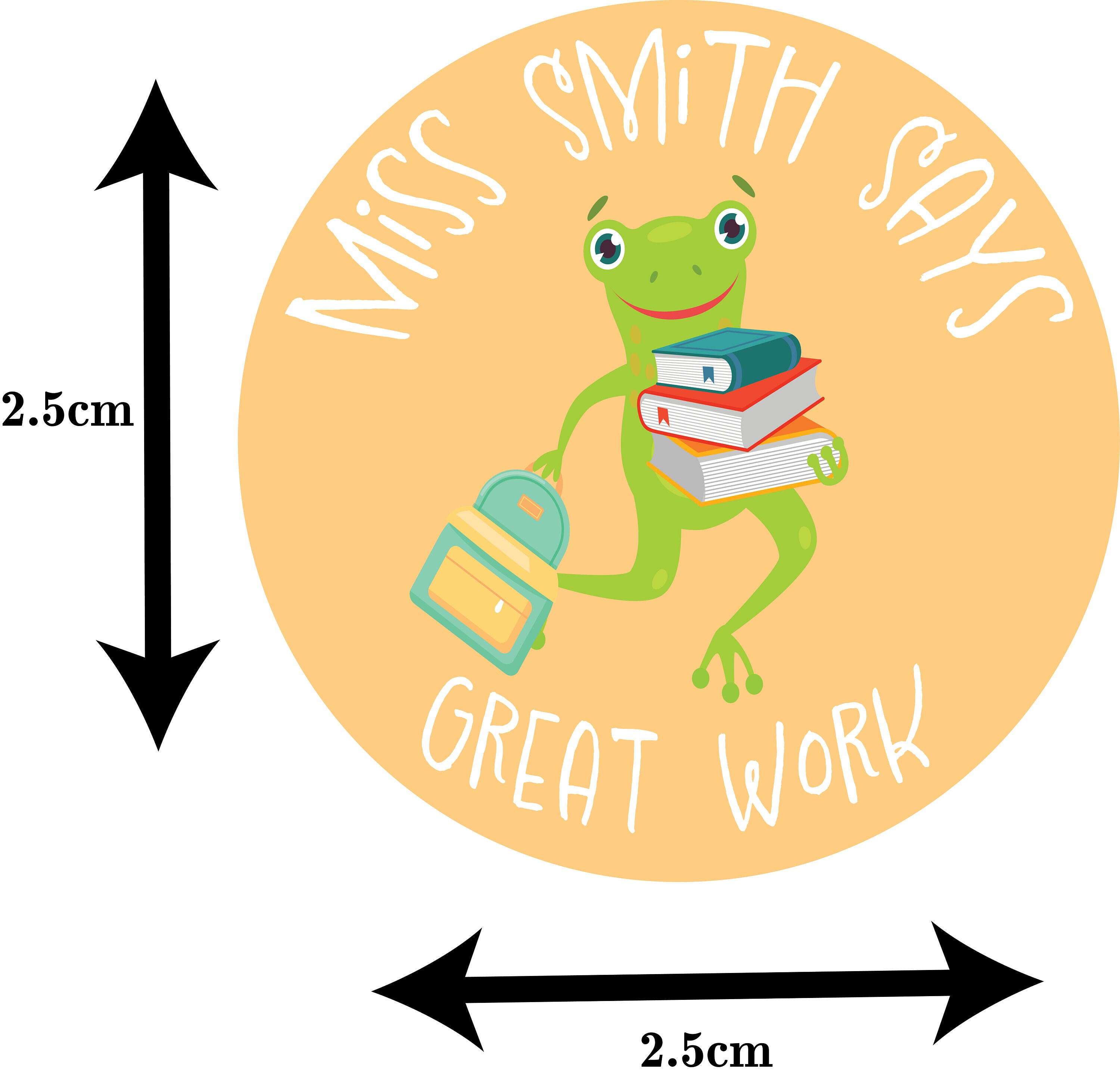 Personalised Cute Teacher Stickers, Personalised Teacher Merit Stickers ...