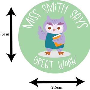 Personalised Cute Teacher Stickers, Personalised Teacher Merit Stickers ...