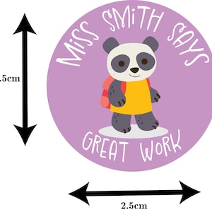 Personalised Cute Teacher Stickers, Personalised Teacher Merit Stickers ...