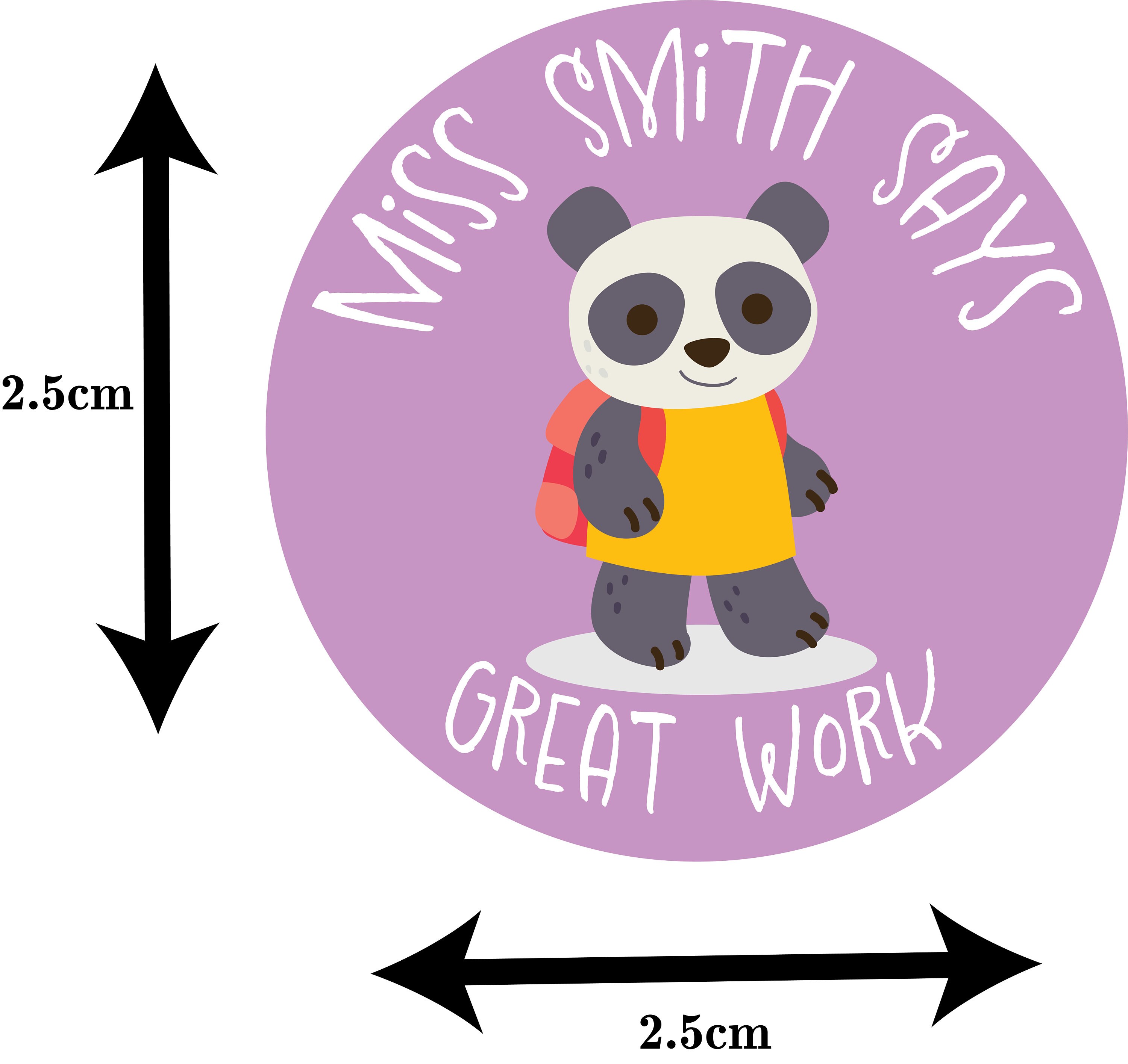 Personalised Cute Teacher Stickers, Personalised Teacher Merit Stickers ...