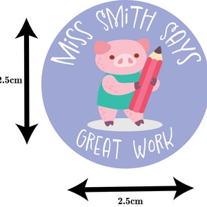 Personalised Cute Teacher Stickers, Personalised Teacher Merit Stickers ...