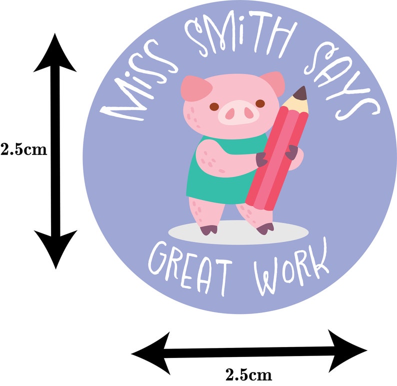 Personalised Cute Teacher Stickers, Personalised Teacher Merit Stickers ...