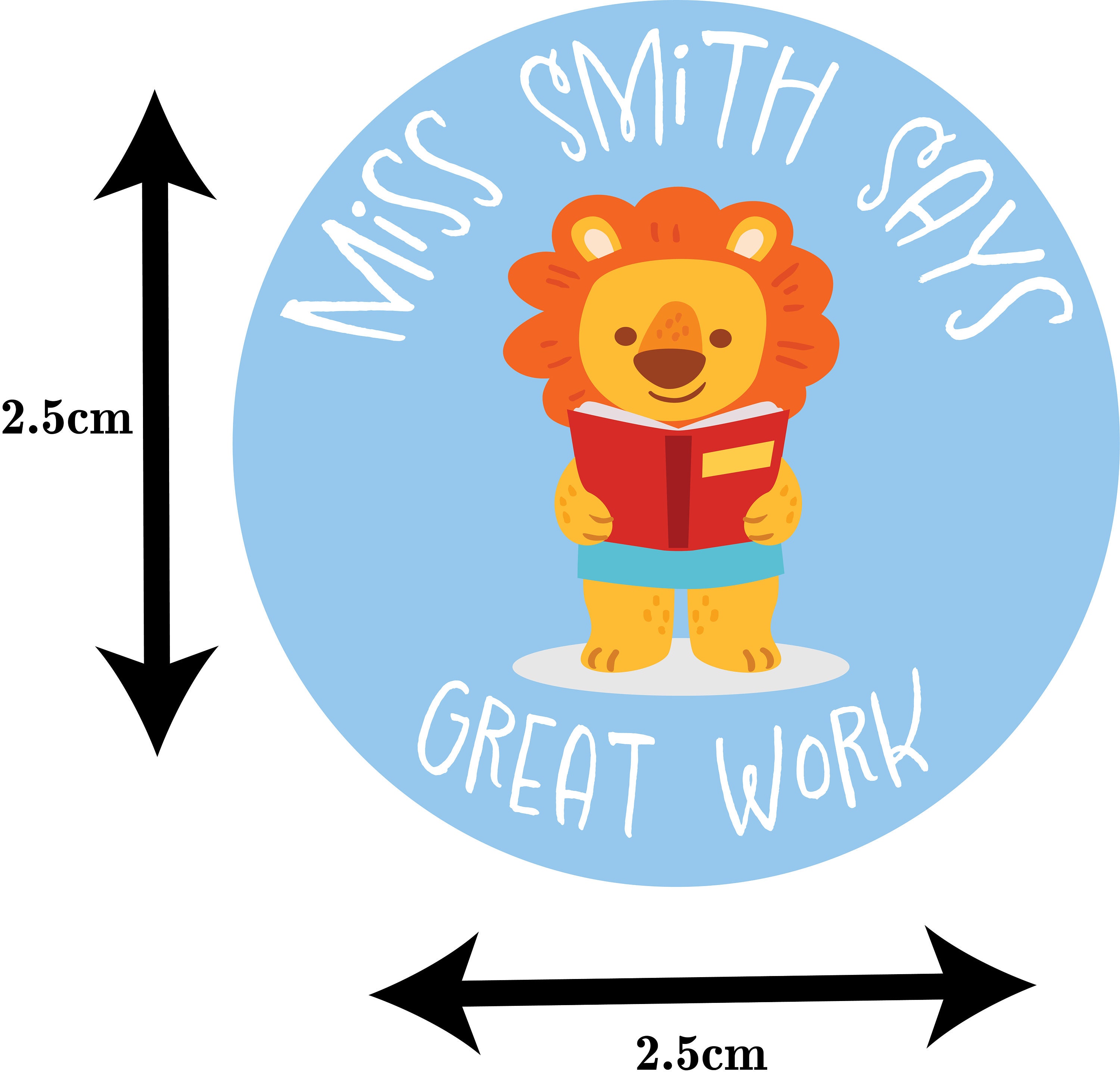 Personalised Cute Teacher Stickers, Personalised Teacher Merit Stickers ...