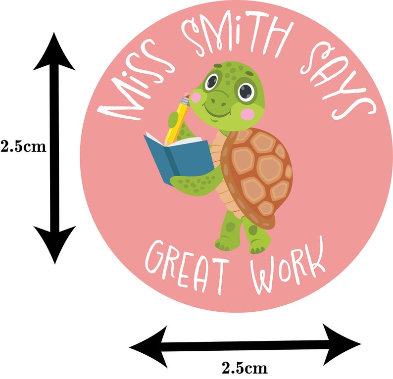 Personalised Cute Teacher Stickers, Personalised Teacher Merit Stickers ...