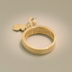 14K Gold Ring, Gold Bear Ring, Teddy Bear Ring, Gold Animal Ring, Gold ...