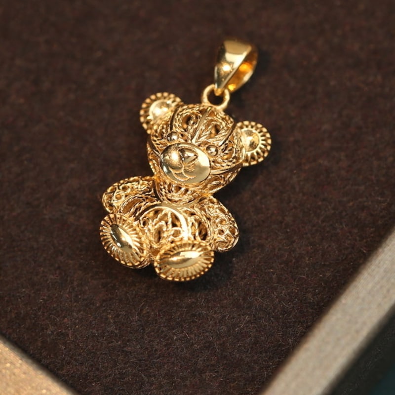 Gold Jewelry Bear - Etsy