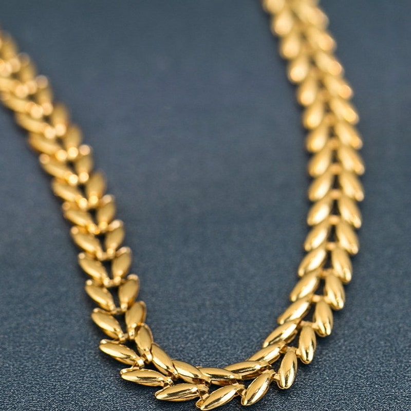18k Gold Necklace - Etsy
