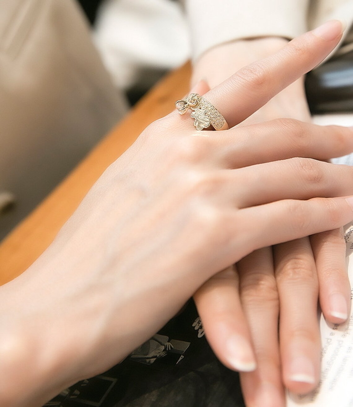 14K Gold Ring, Gold Bear Ring, Teddy Bear Ring, Gold Animal Ring, Gold ...